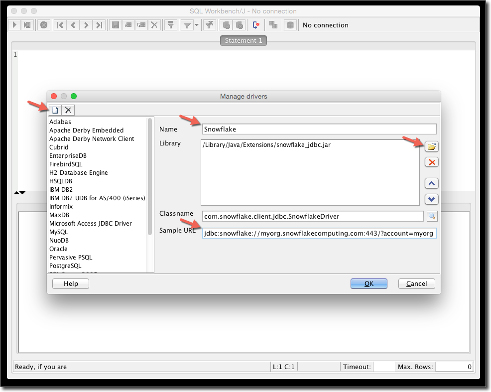 Configuring Sql Workbenchj To Use Snowflake
