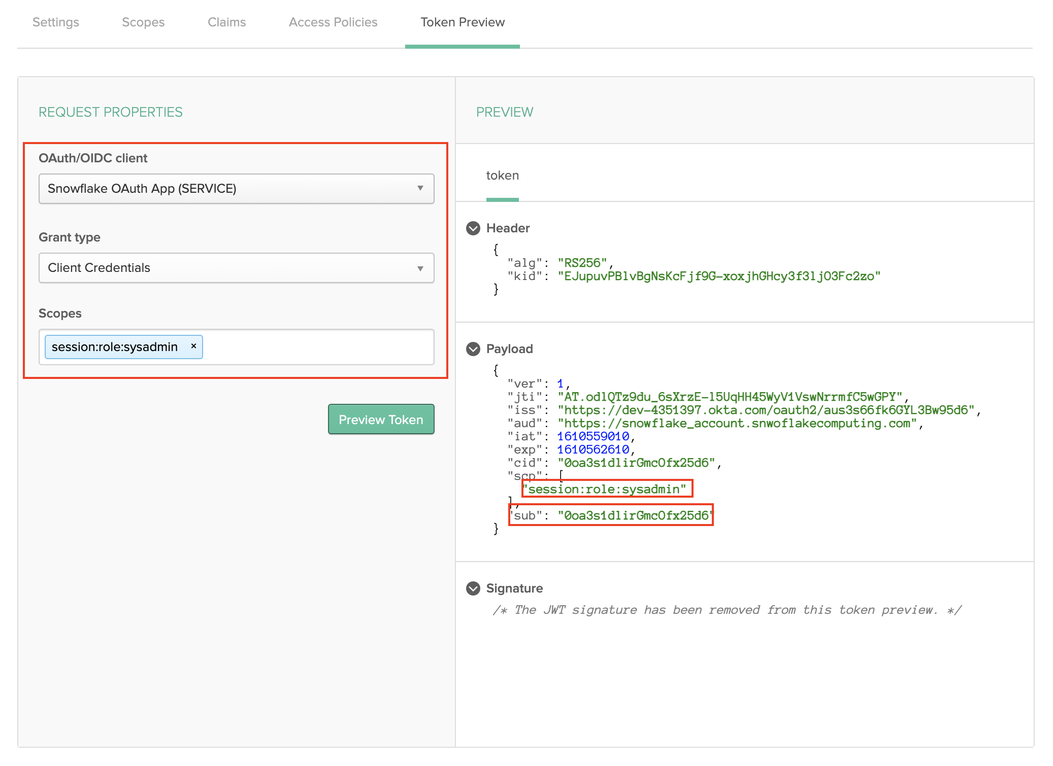 How To: Create External Oauth Token Using Okta For The Client Itself (Service Flow)