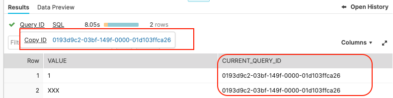 How to get current query_id at the time of its submission