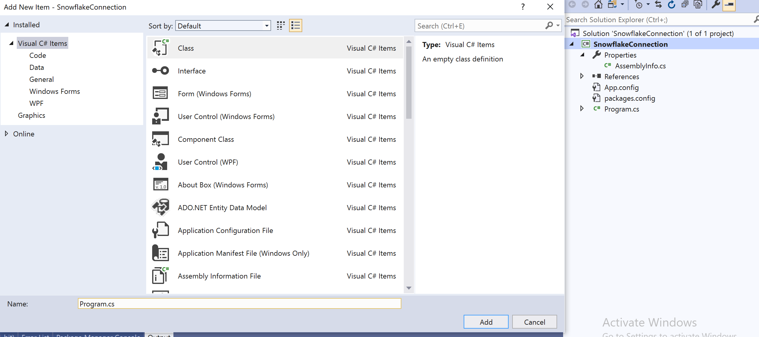 How to connect to snowflake using C Sharp application with snowflake .NET Connector to perform ...