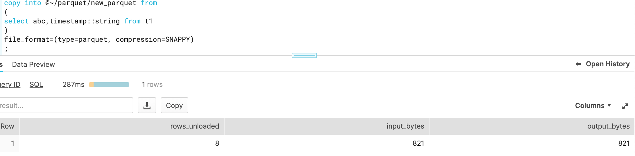 How To: Unload TIMESTAMP_TZ and TIMESTAMP_LTZ data to a Parquet file