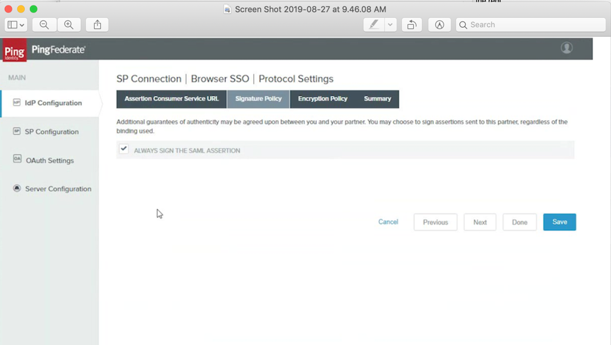 HowTo: Configuring PingFederate as an Identity Provider (IdP) for Snowflake