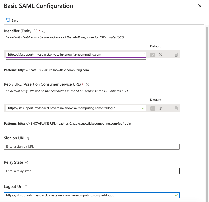 HOW TO: Setup SSO with Azure AD and the Snowflake New URL Format or Privatelink