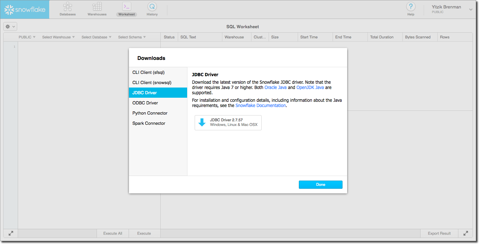 Configuring SQL Workbench/J to use Snowflake