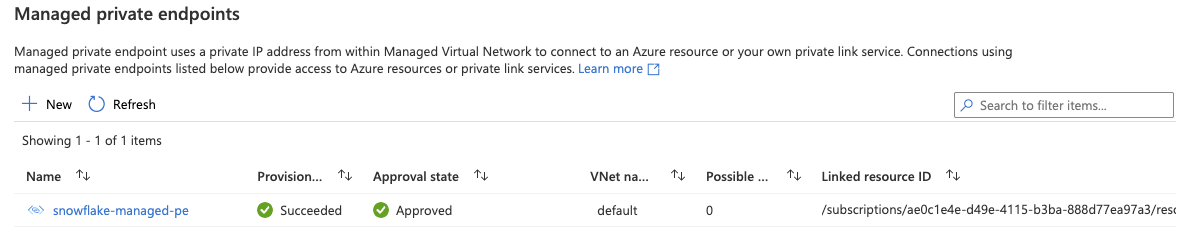 How To: Set up a managed private endpoint from Azure Data Factory or Synapse to Snowflake
