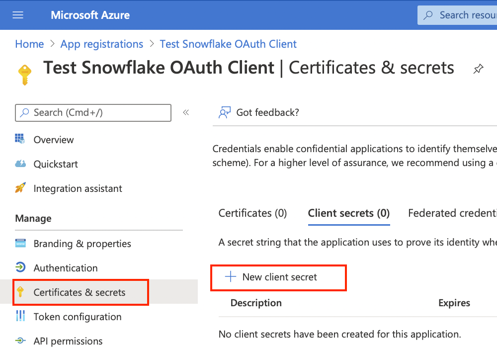 How To Create External Oauth Token Using Azure Ad For The Oauth Client