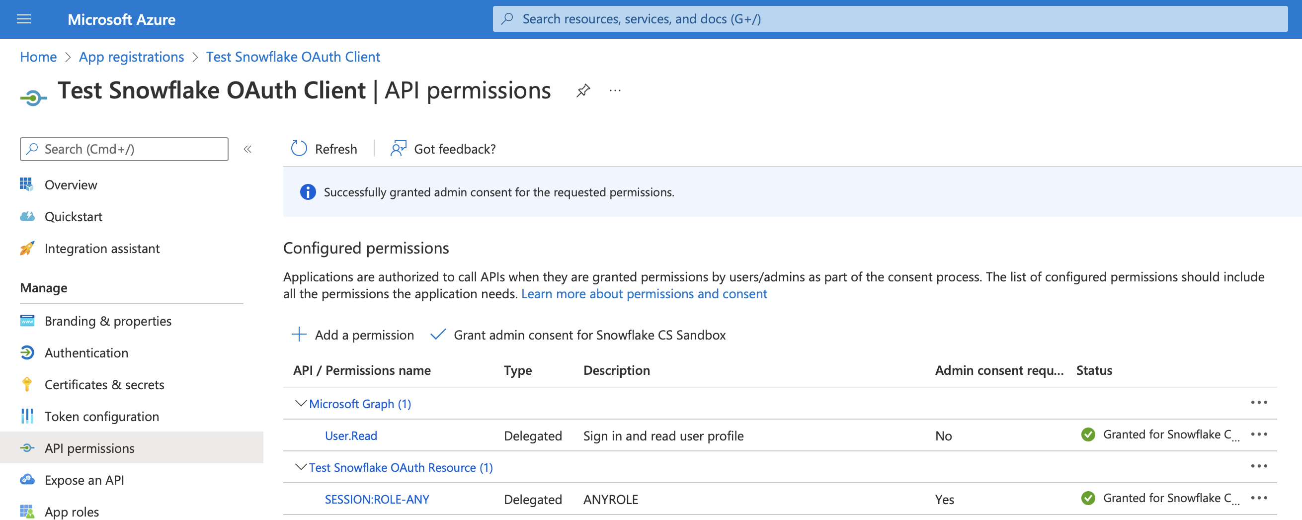 How To Create External Oauth Token Using Azure Ad For The Oauth Client Itself