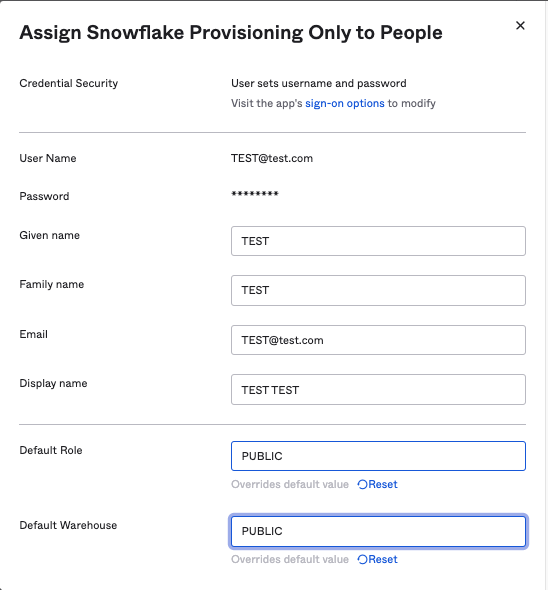 DEFAULT ROLE OR DEFAULT WAREHOUSE VALUES NOT SET WHEN USING OKTA SCIM PROVISIONING