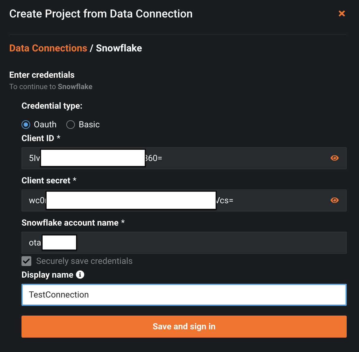 How To Set Up OAuth to Use DataRobot To Connect To Snowflake