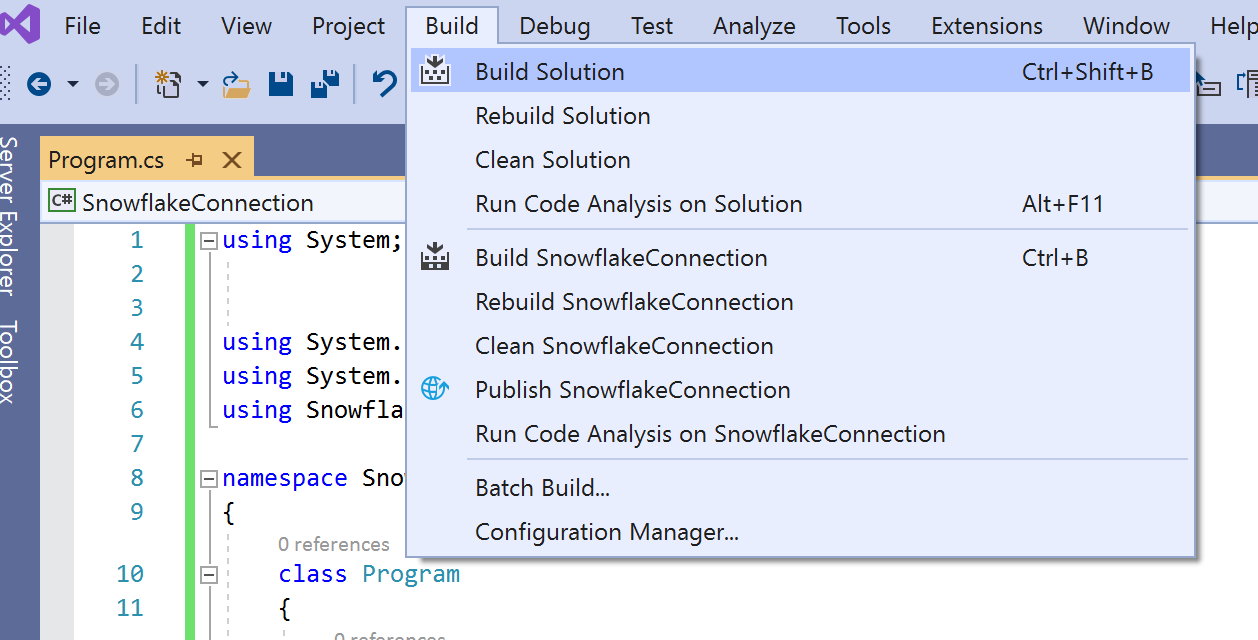 How to connect to snowflake using C Sharp application with snowflake ...