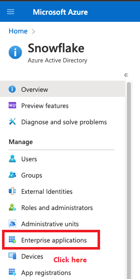 Identify Snowflake’s Service Principal in Azure AD
