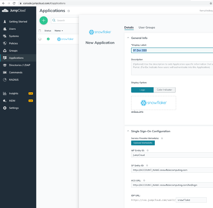 How To Configure Saml Sso Using Jumpcloud For Snowflake