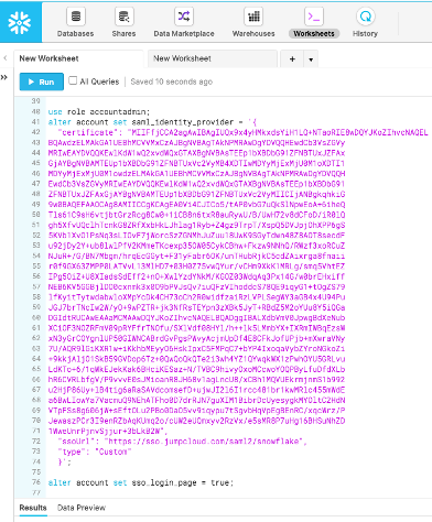 How To: CONFIGURE SAML SSO USING JUMPCLOUD FOR SNOWFLAKE