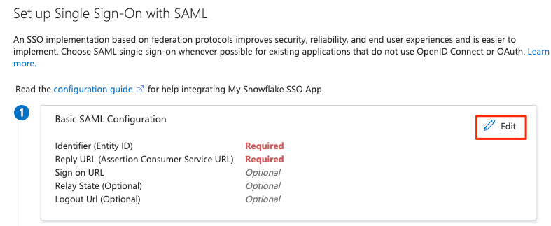 How To: Configure SSO authentication with Azure AD to Snowflake