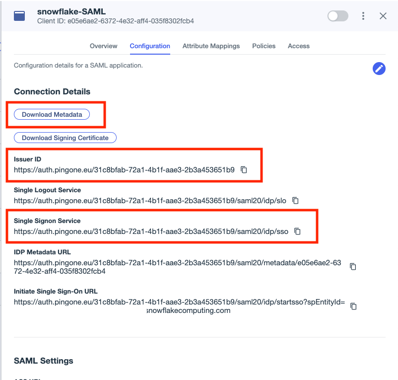 Configuring SAML2 Security Integration with PingOne