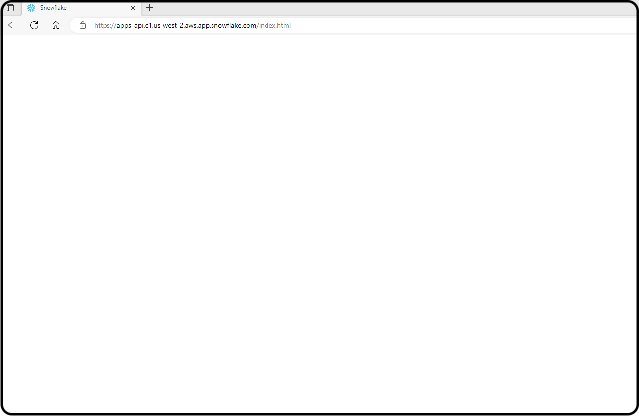 Snowflake UI does not render in the browser