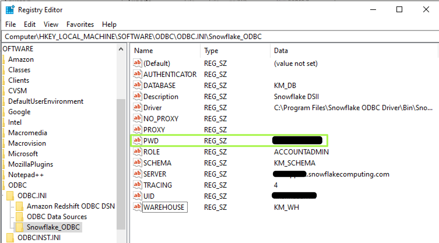 Error Snowflake Dsi 20032 Required Setting Pwd Is Not Present In The Connection 1621
