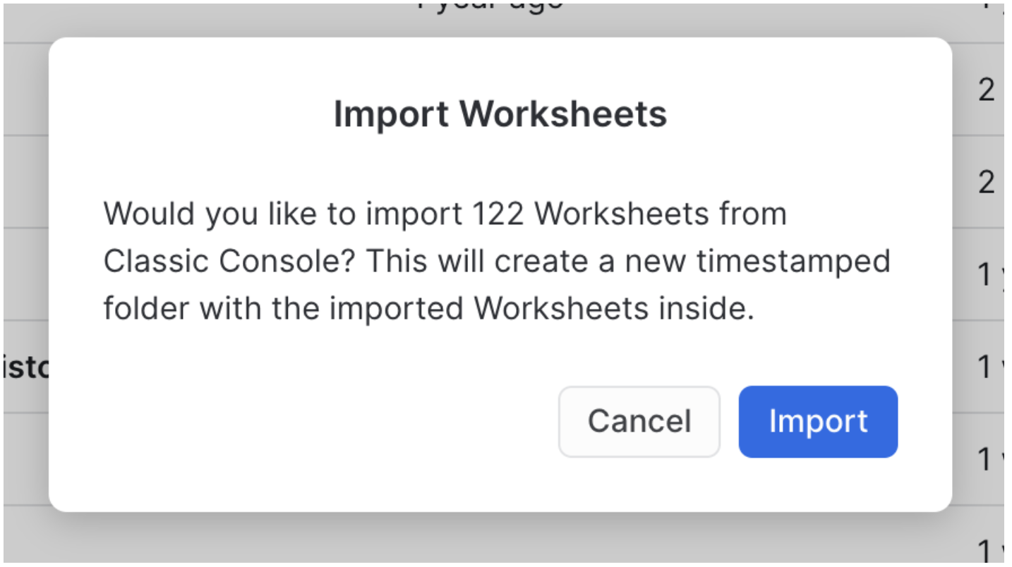 How to Import Worksheets from the Classic UI into Snowsight