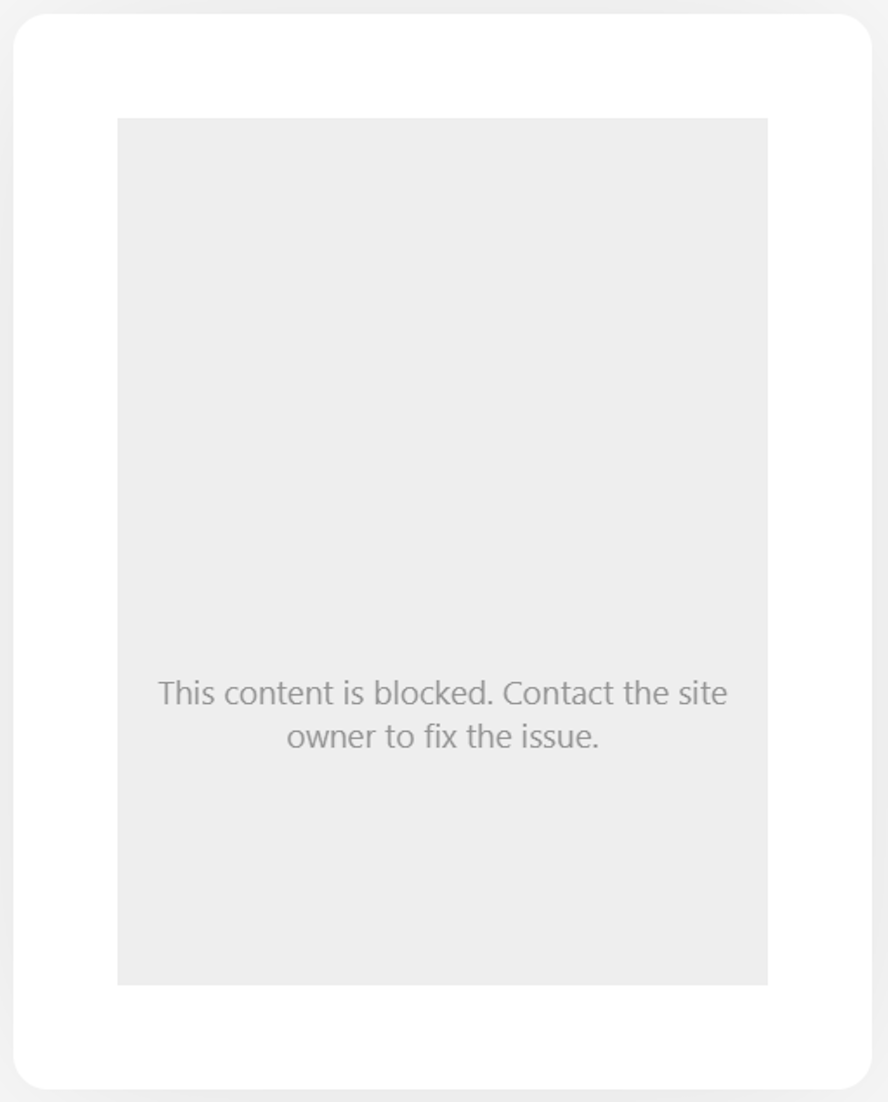 Error with Duo MFA: "This content is blocked. Contact the site owner to ...