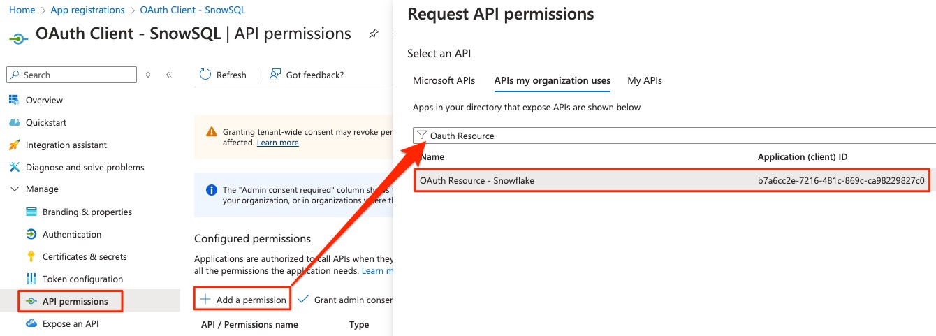 OAuth 2.0 Authorization Code Grant (with PKCE) to Snowflake with Entra