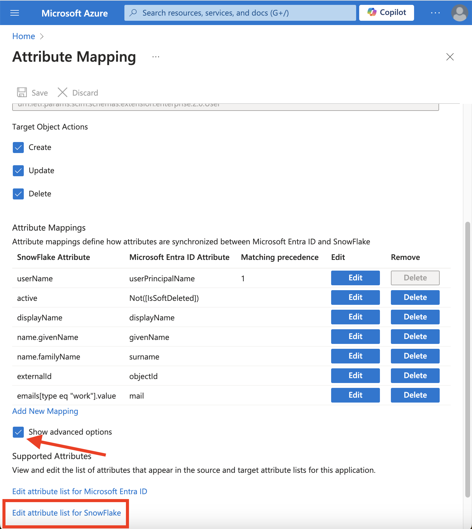 How to set up Snowflake custom attributes in Microsoft Entra ID SCIM ...