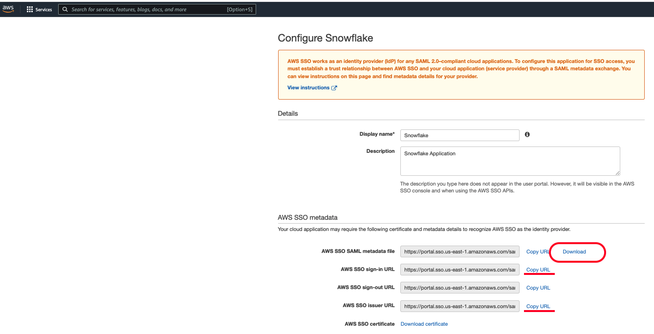 How To: Setup SSO with AWS Single Sign-On and Snowflake New URL Format or PrivateLink