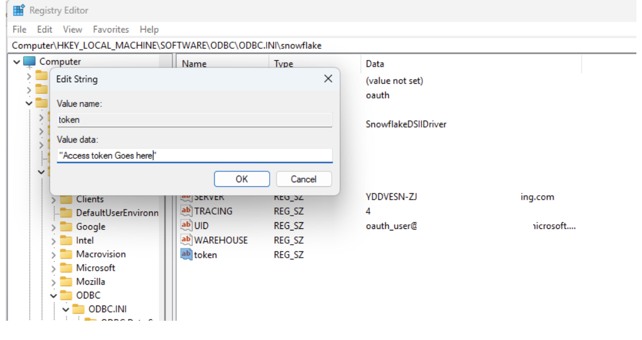 How To Set Up Odbc Driver With Oauth Access Token To Connect To