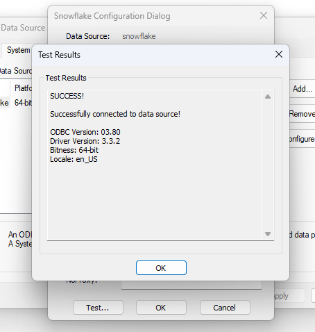 How to set up ODBC Driver with OAuth access token to connect to Snowflake on Windows