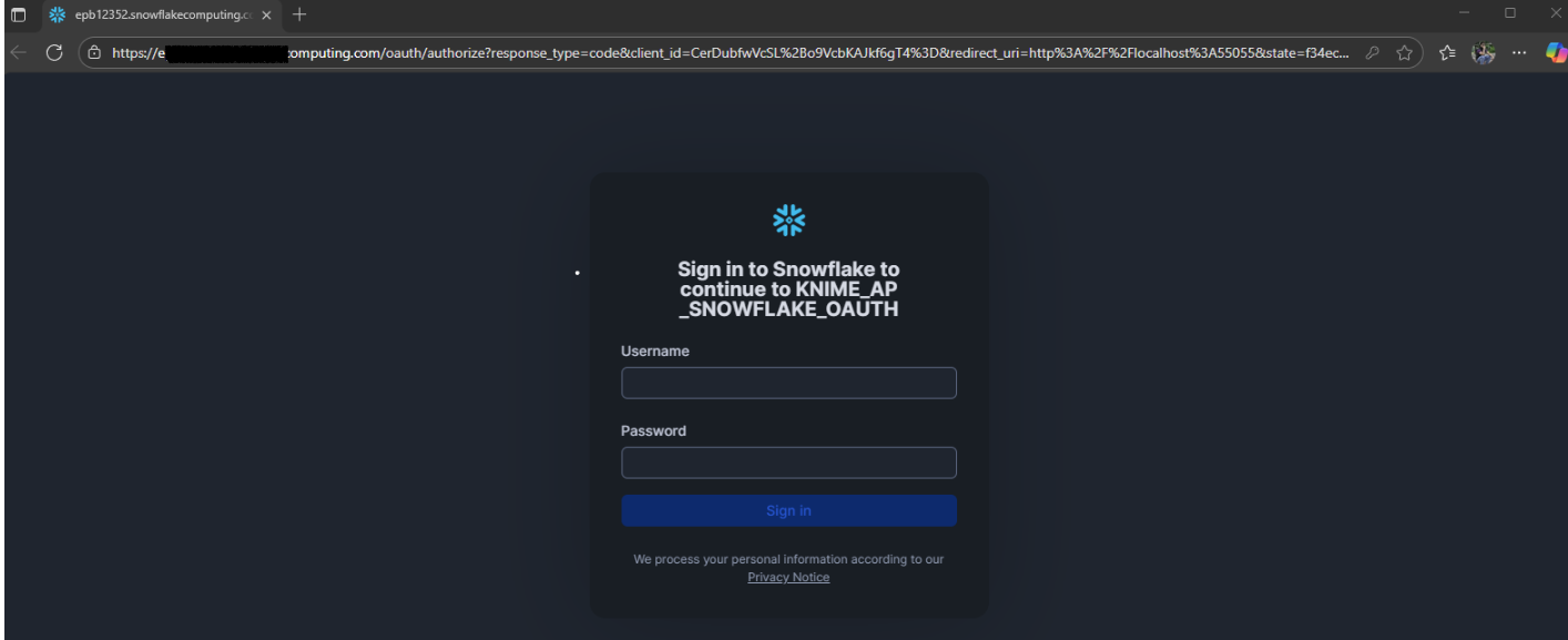 Connecting KNIME to Snowflake Using OAuth (Snowflake as OAuth Provider)