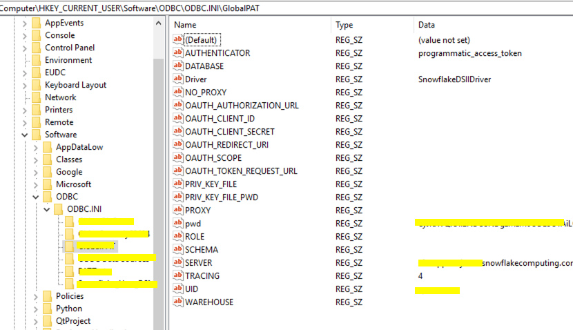 ODBC for Windows 2019 Reports Token is not Present with Programmatic Access Token
